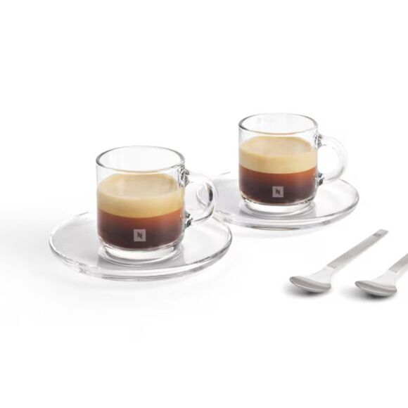 Nespresso | Dining | Nwt Nespresso 2 Vertuo Espresso Mugs Saucers Spoon ...